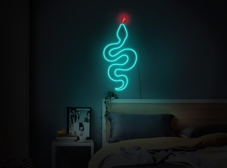 Snake Neon Signsnake Led Signsnake Light Signsnake Wall - Etsy