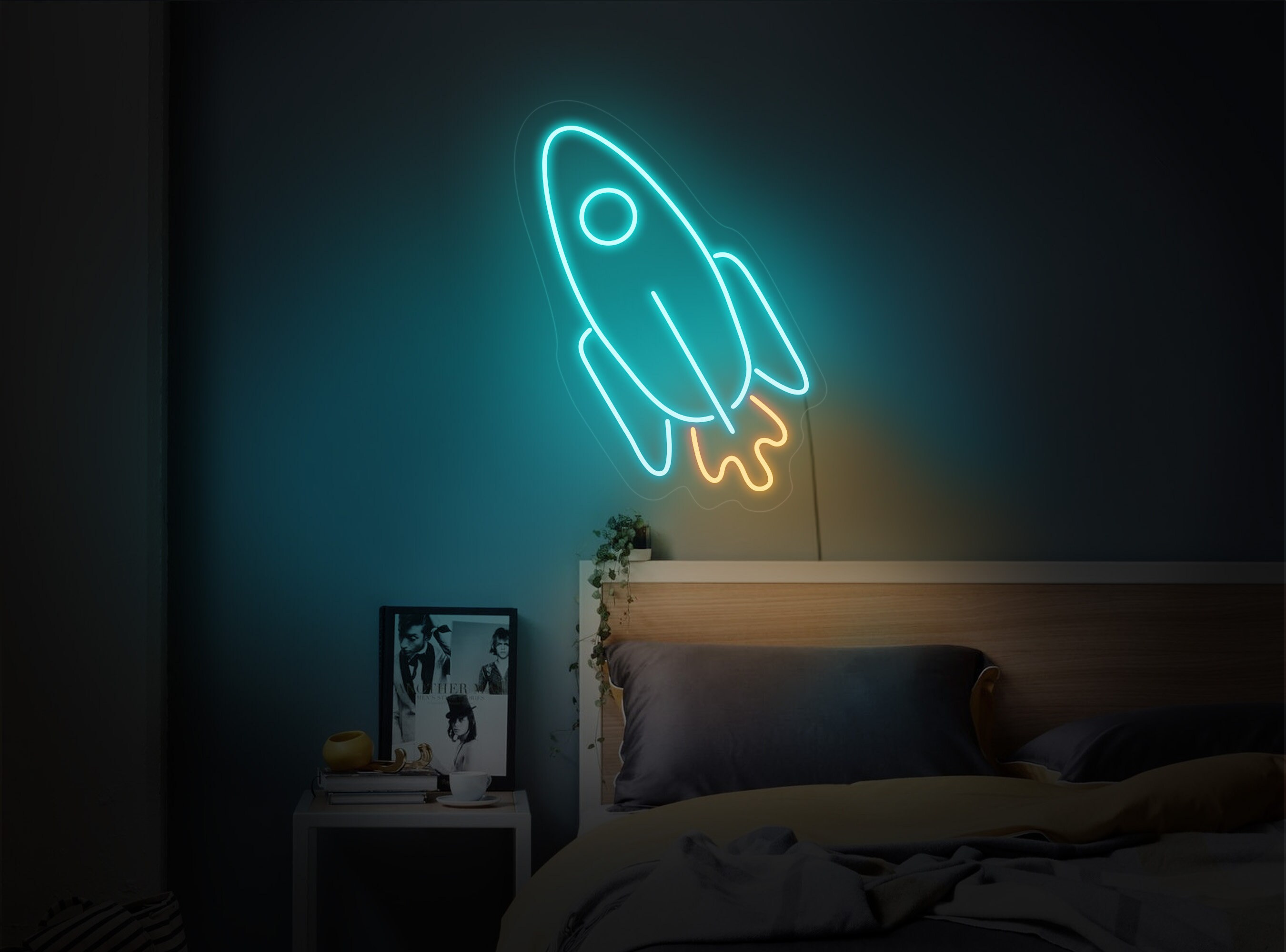 Rocket Neon Signrocket Neon Lightrocket Led Signrocket - Etsy