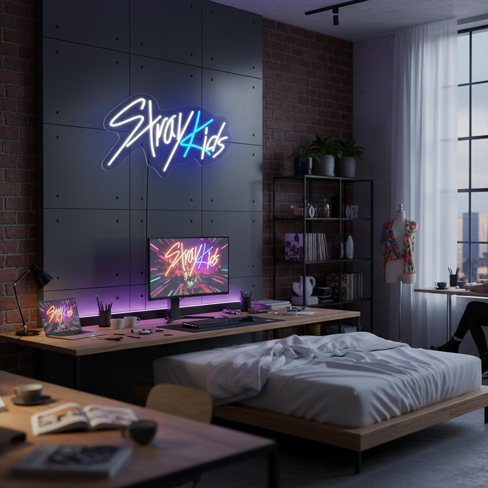 Stray Kids Neon Light Sign, SKZOO Light up Sign, Kpop Merch Neon Sign ...