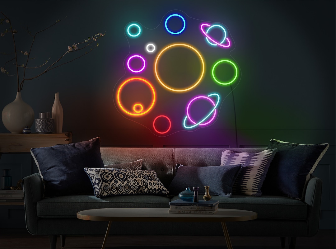 Solar System Wall Art,solar System Wall Decor,solar System Neon Sign ...