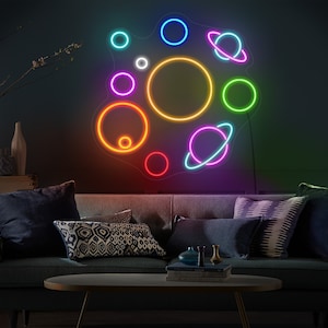Solar System Wall Art,solar System Wall Decor,solar System Neon Sign ...
