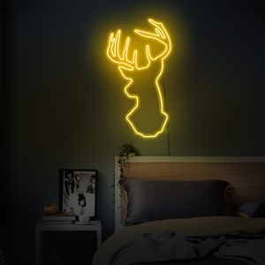 Deer Neon Sign,deer Neon Light,deer Led Sign,deer Wall Decor,deer Wall ...