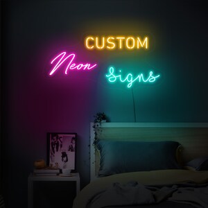 Custom Neon Sign Bedroom,custom Neon Light Sign,custom Led Sign Name ...