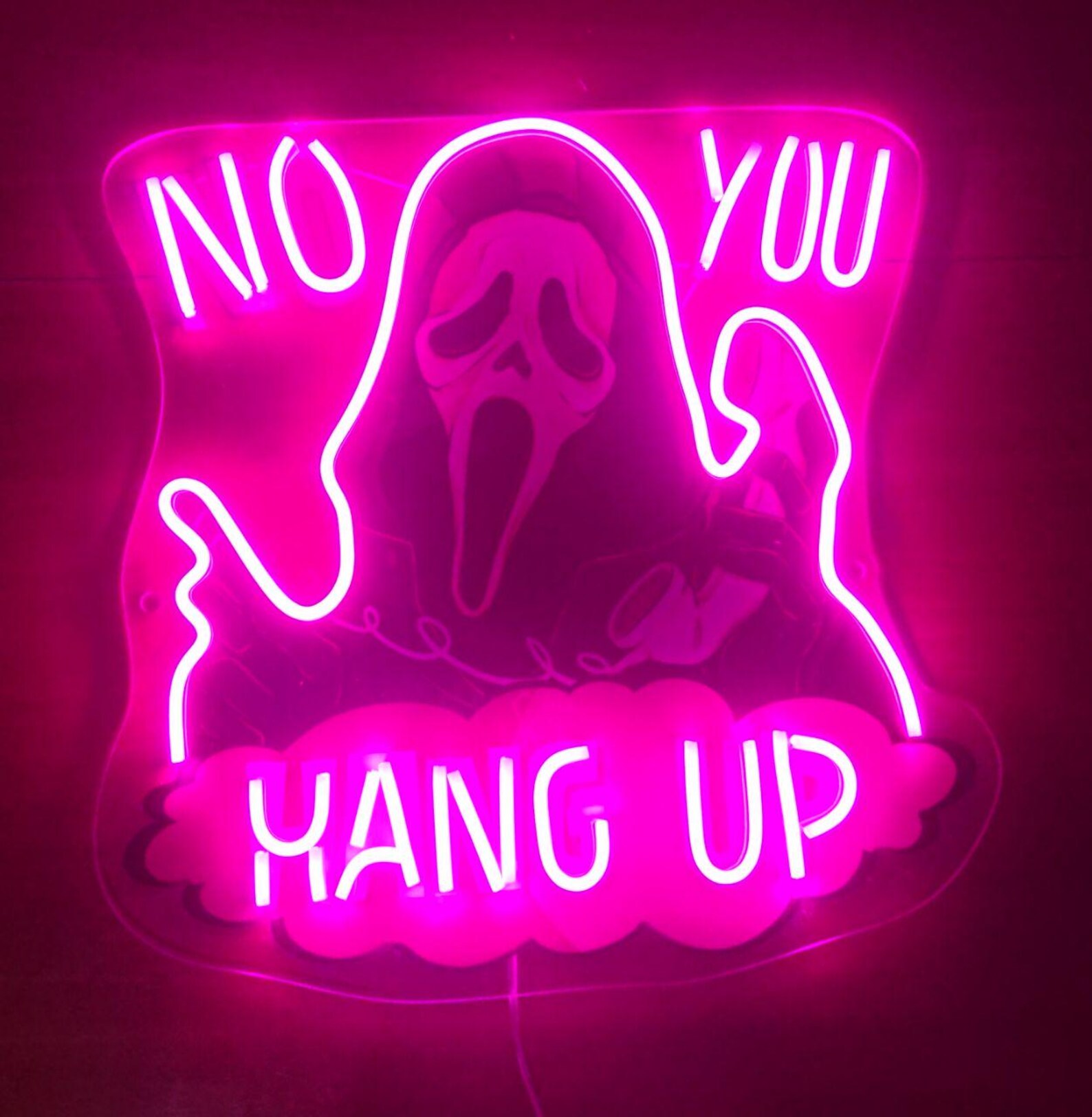 No You Hang up Neon Sign, No You Hang up Led Sign, Skull Neon Sign ...