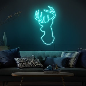 Deer Neon Sign,deer Neon Light,deer Led Sign,deer Wall Decor,deer Wall ...
