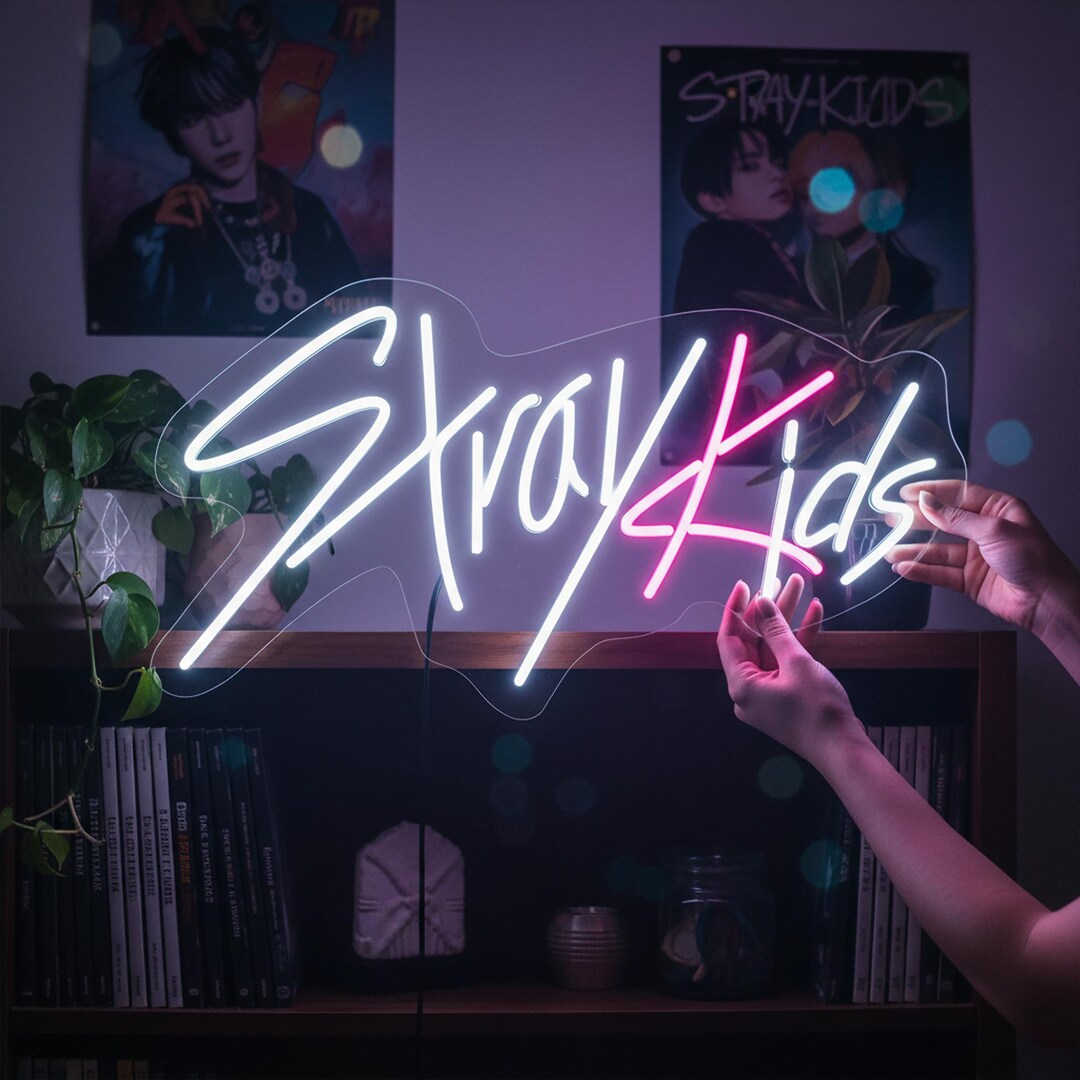 Stray Kids Neon Light Sign, SKZOO Light up Sign, Kpop Merch Neon Sign ...