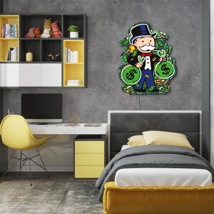 Monopoly Man Neon Sign, Monopoly Cash Light Sign, Monopoly Led Sign ...