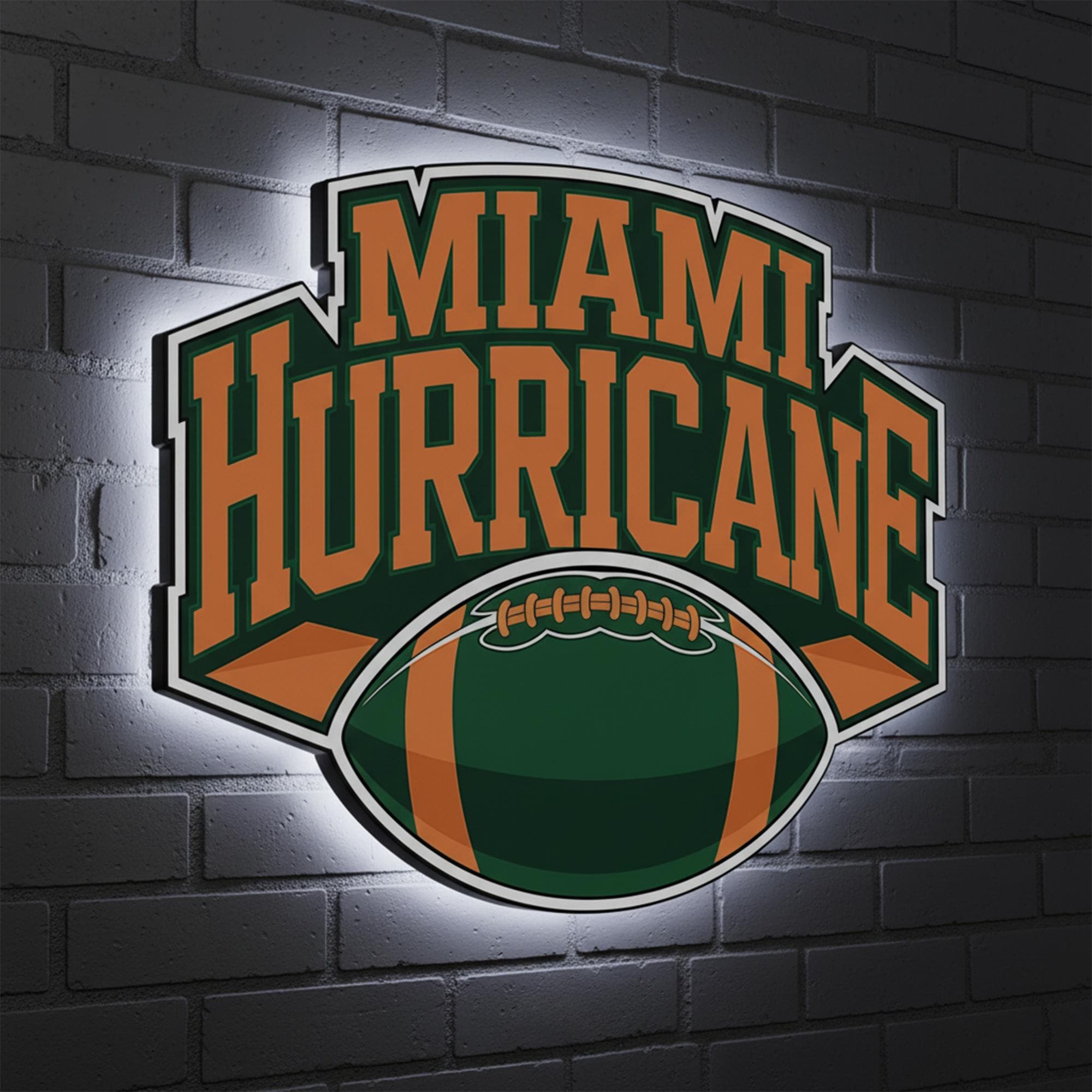 Miami Hurricanes Wall Sign, Miami Hurricanes Decor, Miami Hurricanes ...