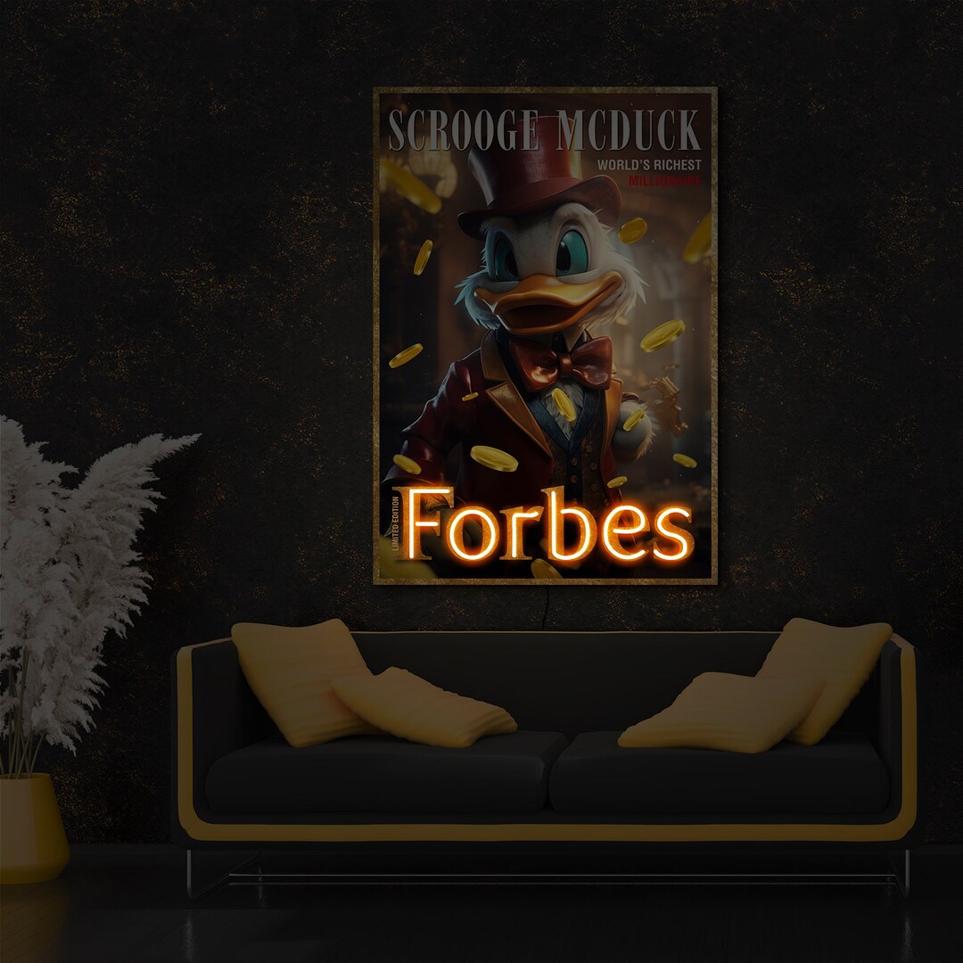 Money Neon Sign, Forbes Neon Poster Art, Neon Pop Art, Pop Art Wall Art ...