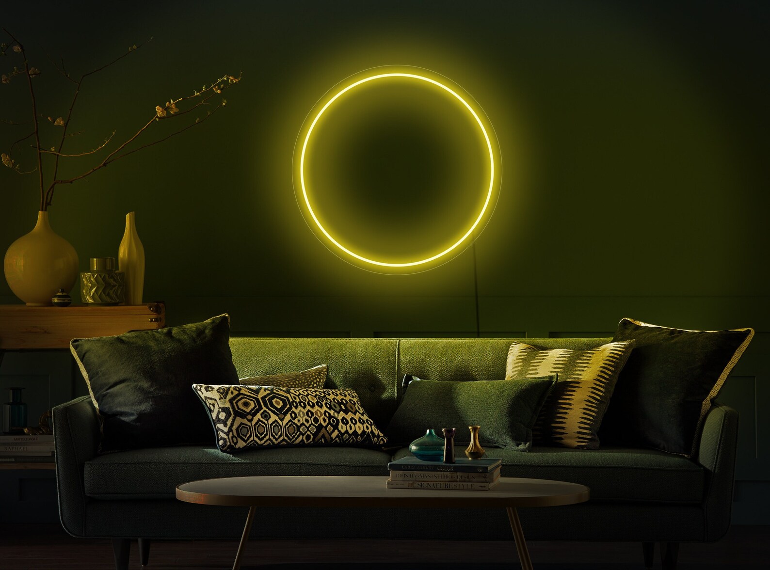 ZEN Circle Neon Sign, Circle Neon Sign, Circle Led Sign, Japanese Enso ...