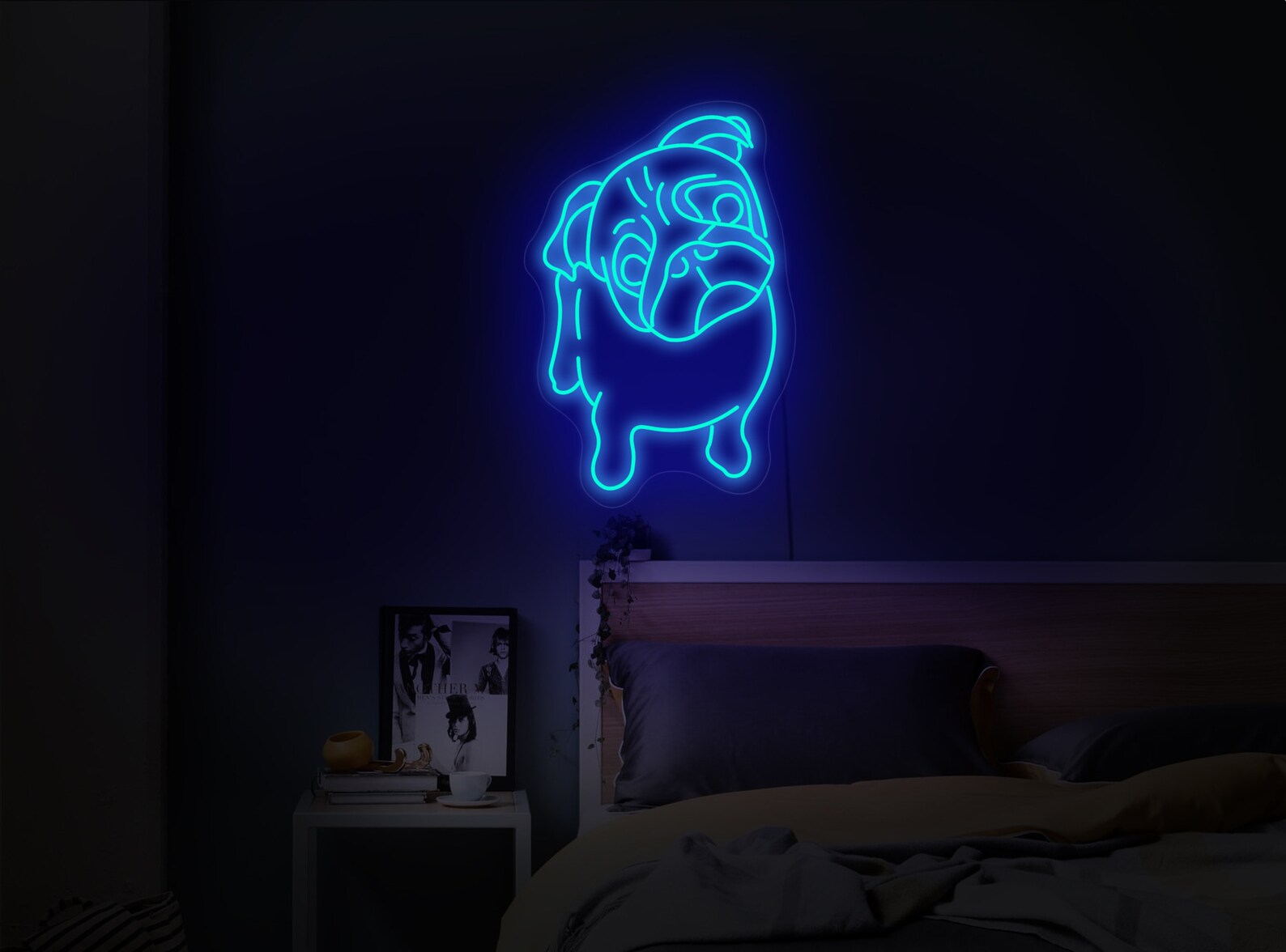 Pug Neon Sign Dog Neon Sign Pug Lover Gift Pug Led Sign - Etsy