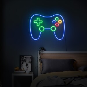 Game Controller Neon Sign,game Controller Led Sign,game Controller ...