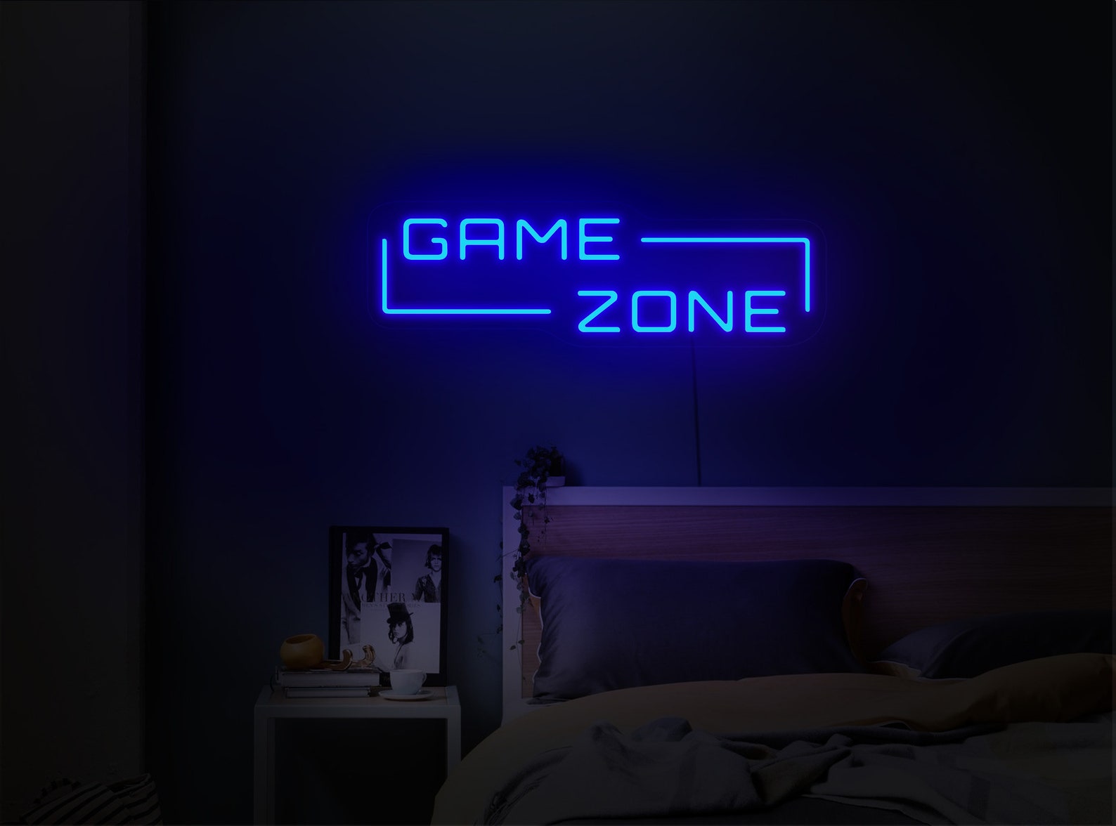 Game Zone Neon Signgame Zone Led Signgame Zone Wall - Etsy