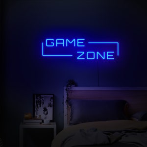 Game Zone Neon Sign,game Zone Led Sign,game Zone Wall Decor,game Room ...