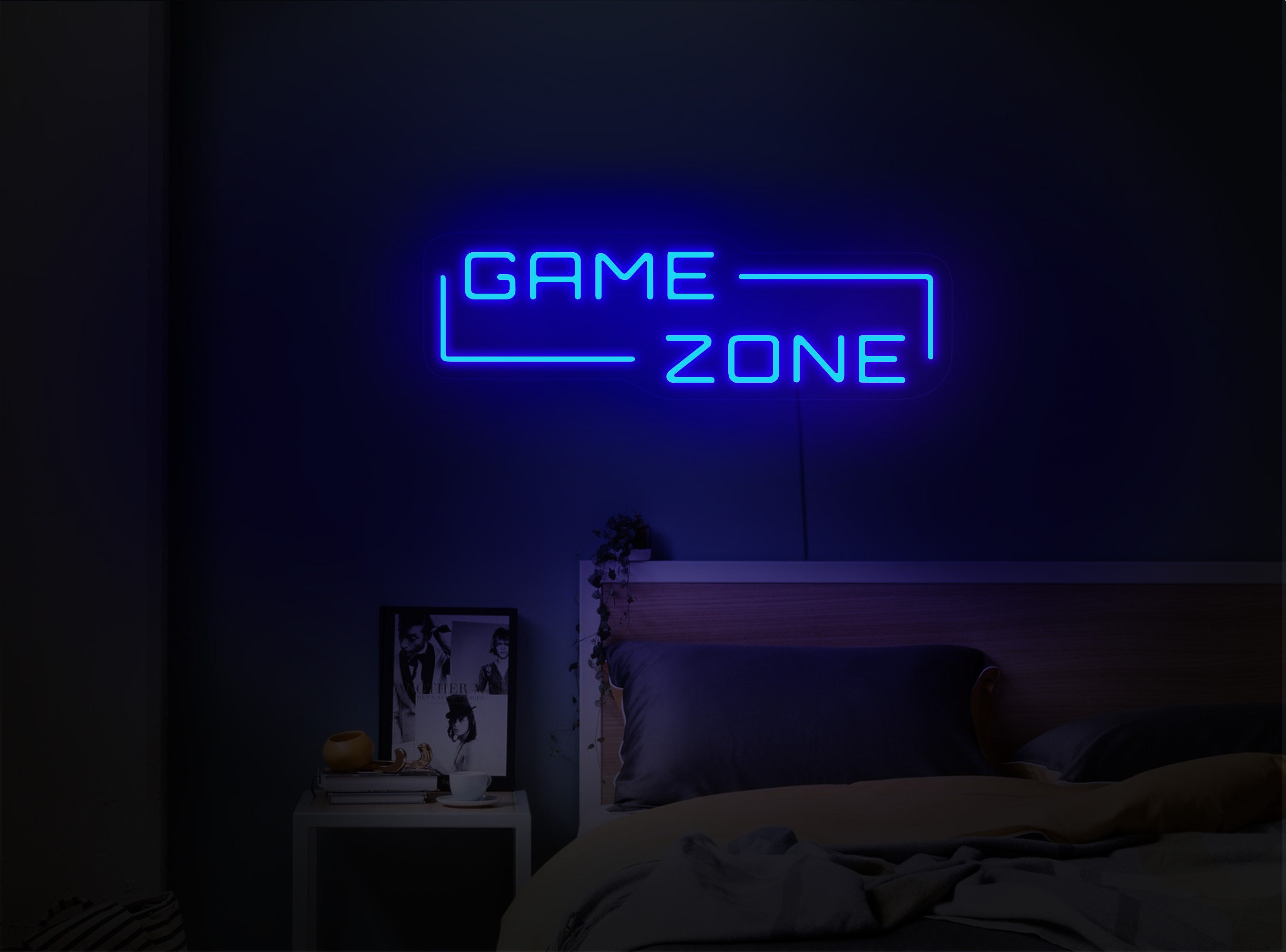Game Zone Neon Signgame Zone Led Signgame Zone Wall - Etsy