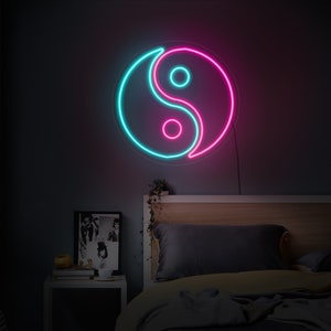 Yin Yang Neon Sign,yin Yang Led Sign,yin Yang Light Sign,yin Yang Wall ...