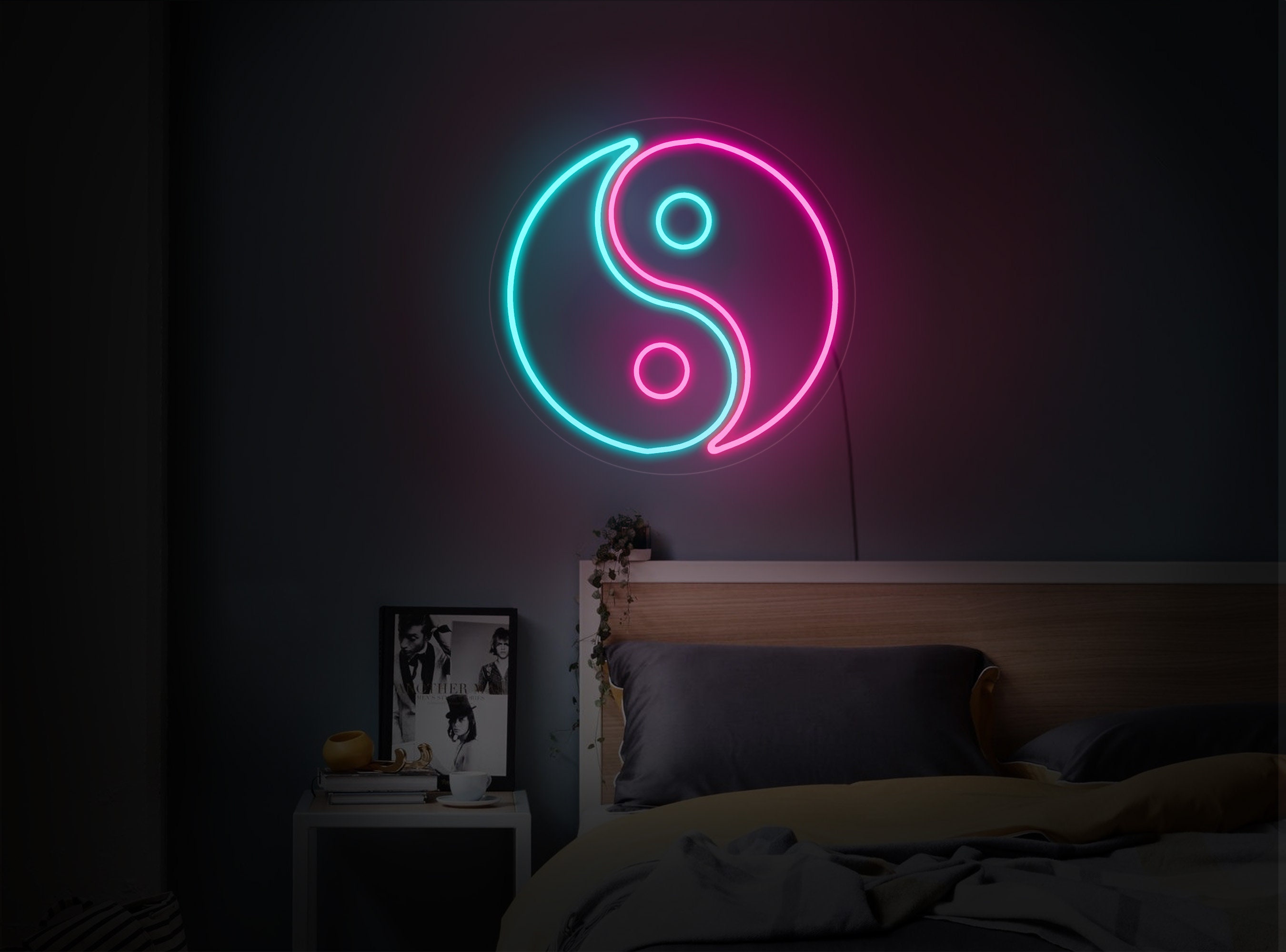 Neon Ying Yang Backgrounds