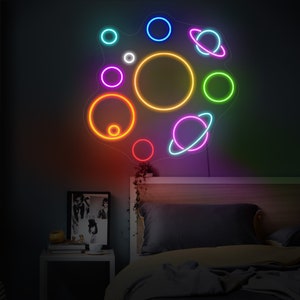 Solar System Wall Art,solar System Wall Decor,solar System Neon Sign ...