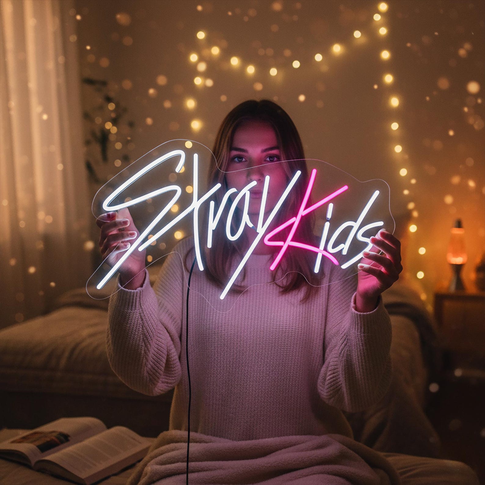 Stray Kids Neon Light Sign, SKZOO Light up Sign, Kpop Merch Neon Sign ...