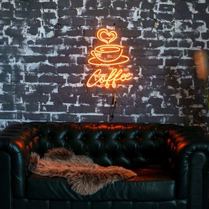 Coffee Cup Neon Sign, Coffee Light up Sign, Coffee Mug Led Sign, Coffee ...
