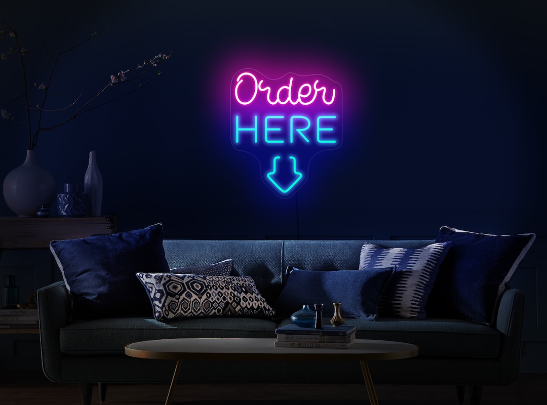 Order Here Neon Sign, Order Here Led Sign, Order Here Neon, Shop Neon ...