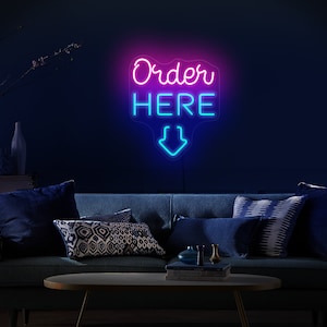 Order Here Neon Sign, Order Here Led Sign, Order Here Neon, Shop Neon ...