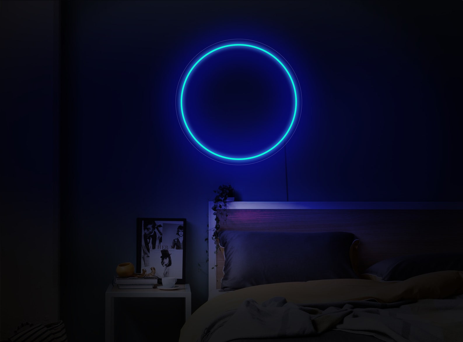 ZEN Circle Neon Sign, Circle Neon Sign, Circle Led Sign, Japanese Enso ...
