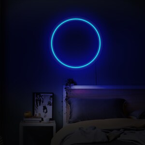 ZEN Circle Neon Sign, Circle Neon Sign, Circle Led Sign, Japanese Enso ...