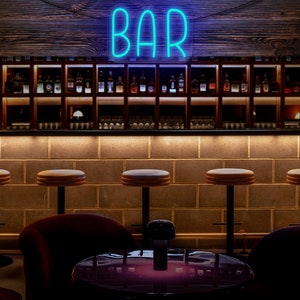 Home Bar Neon Sign, Bar Neon Light Sign, Bar Led Sign, Bar Light up ...