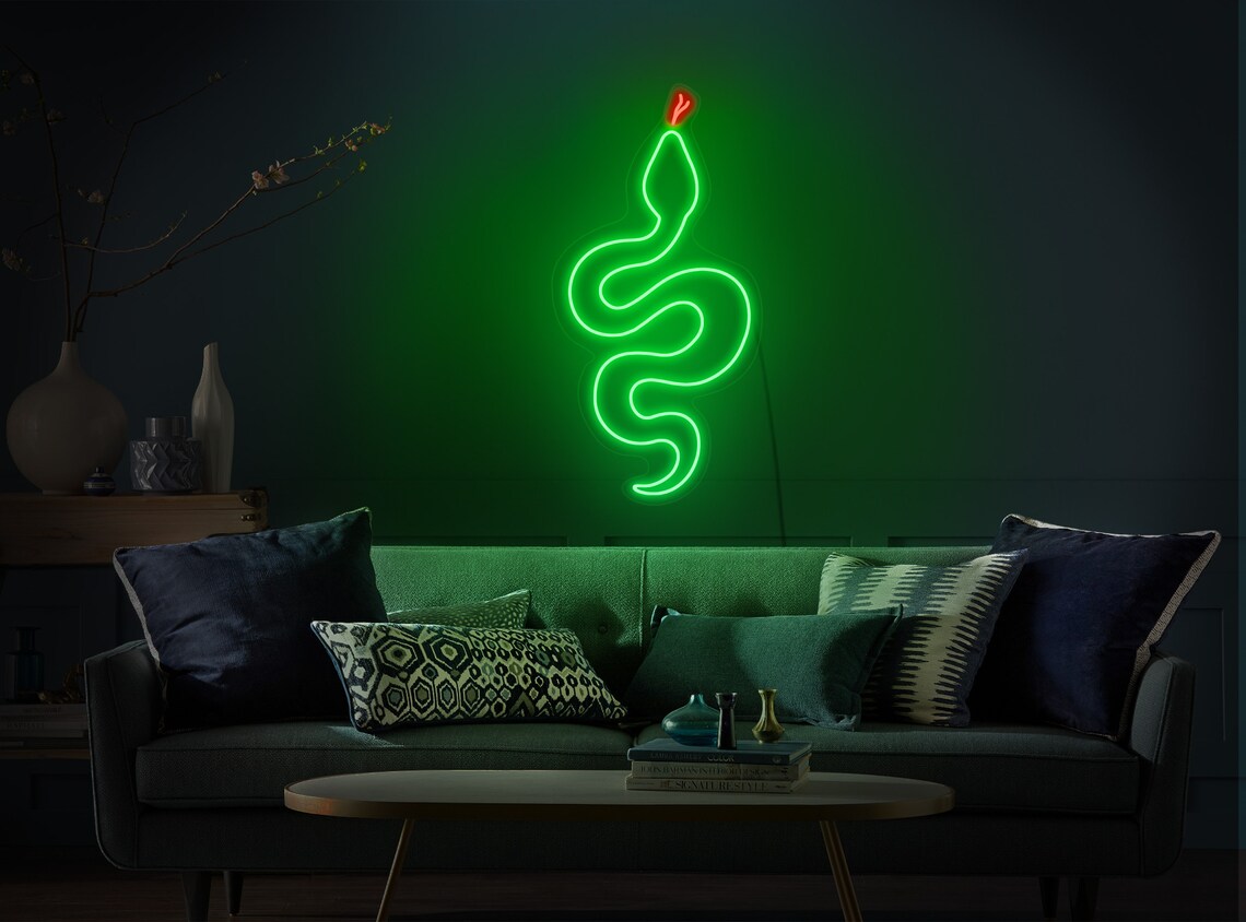 Snake Neon Signsnake Led Signsnake Light Signsnake Wall - Etsy