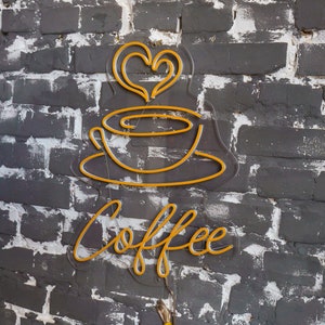 Coffee Cup Neon Sign, Coffee Light up Sign, Coffee Mug Led Sign, Coffee ...