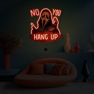 No You Hang up Neon Sign, No You Hang up Led Sign, Skull Neon Sign ...