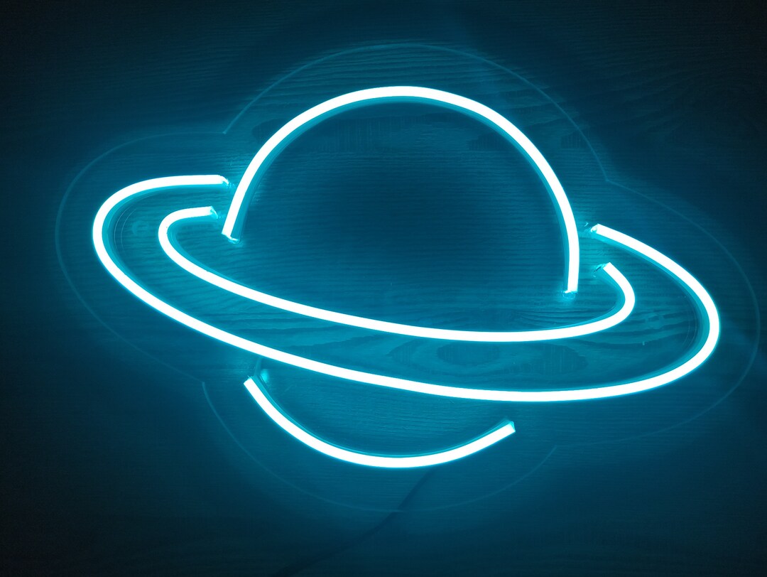 Planet Neon Signplanet Neon Lightplanet Wall Decorneon Sign - Etsy