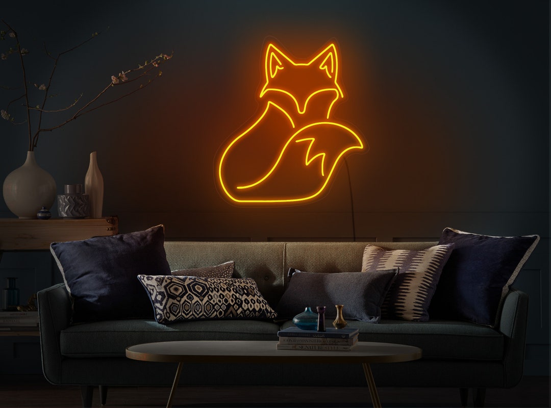 Fox Neon Sign,fox Led Sign,fox Light Sign,fox Wall Decor,fox Wall Art ...