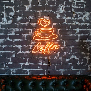 Coffee Cup Neon Sign, Coffee Light up Sign, Coffee Mug Led Sign, Coffee ...