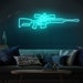 Rifle Neon Sign,rifle Neon Light,gun Neon Sign,gun Led Sign,gun Light ...