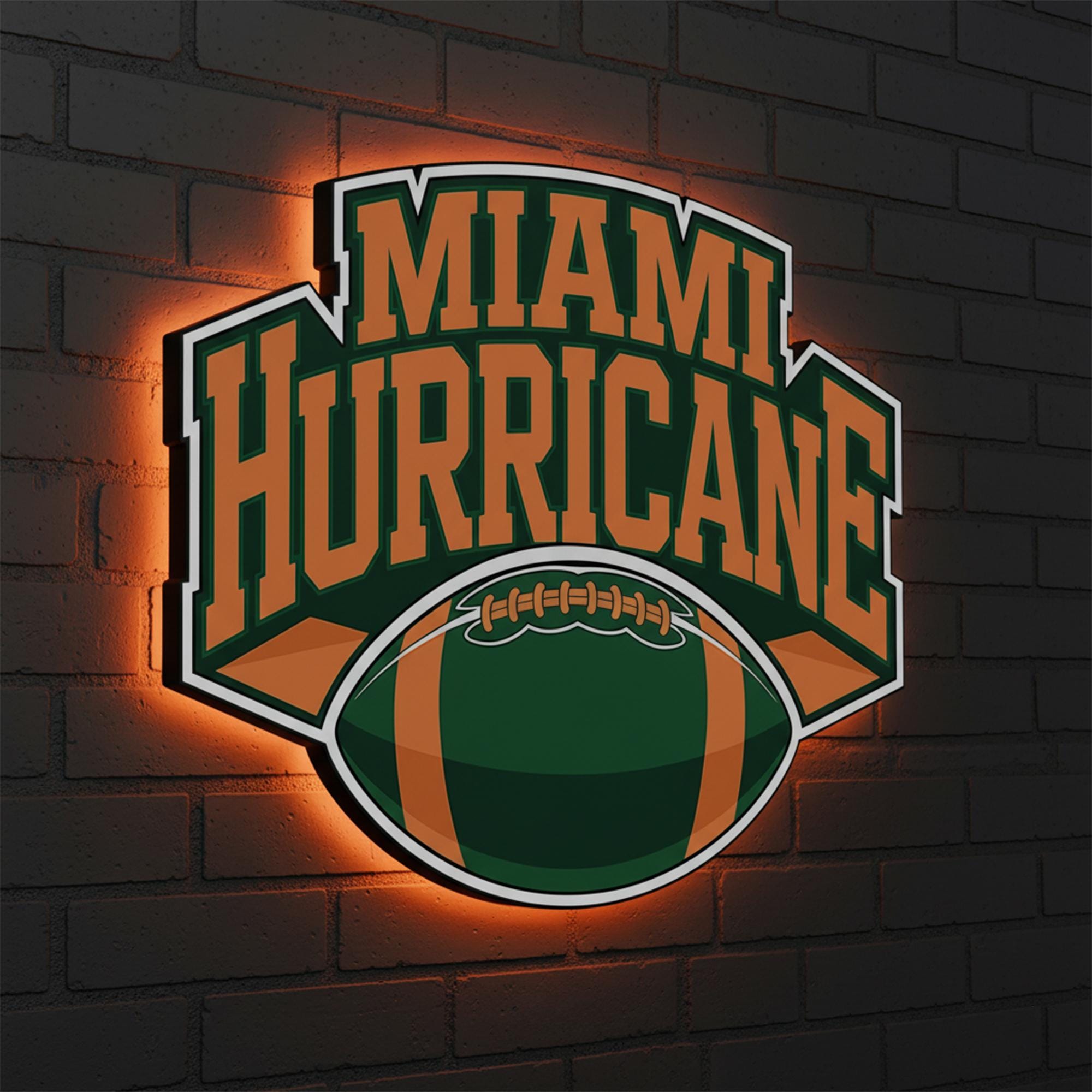 Miami Hurricanes Wall Sign, Miami Hurricanes Decor, Miami Hurricanes ...