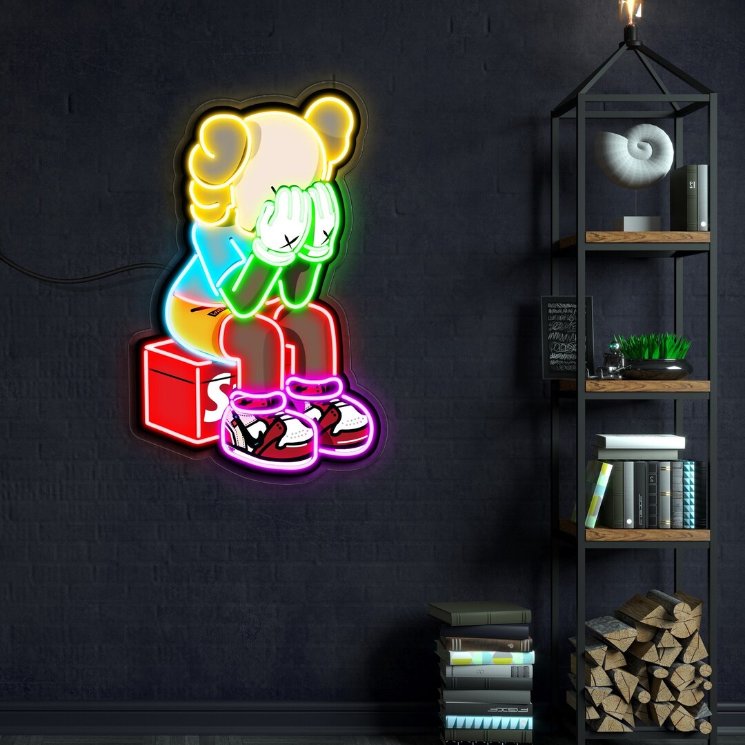 Kaws Neon Sign, Kaws Light up Sign, Kaws Led Sign, Kaws Pop Art Sign ...