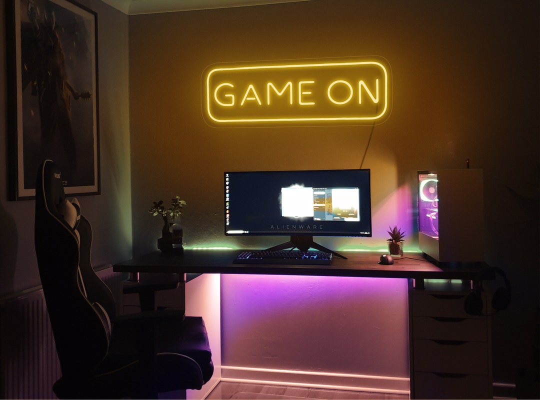 Game on Neon Sign,game on Neon Light,game on Room Decor,game on Led ...
