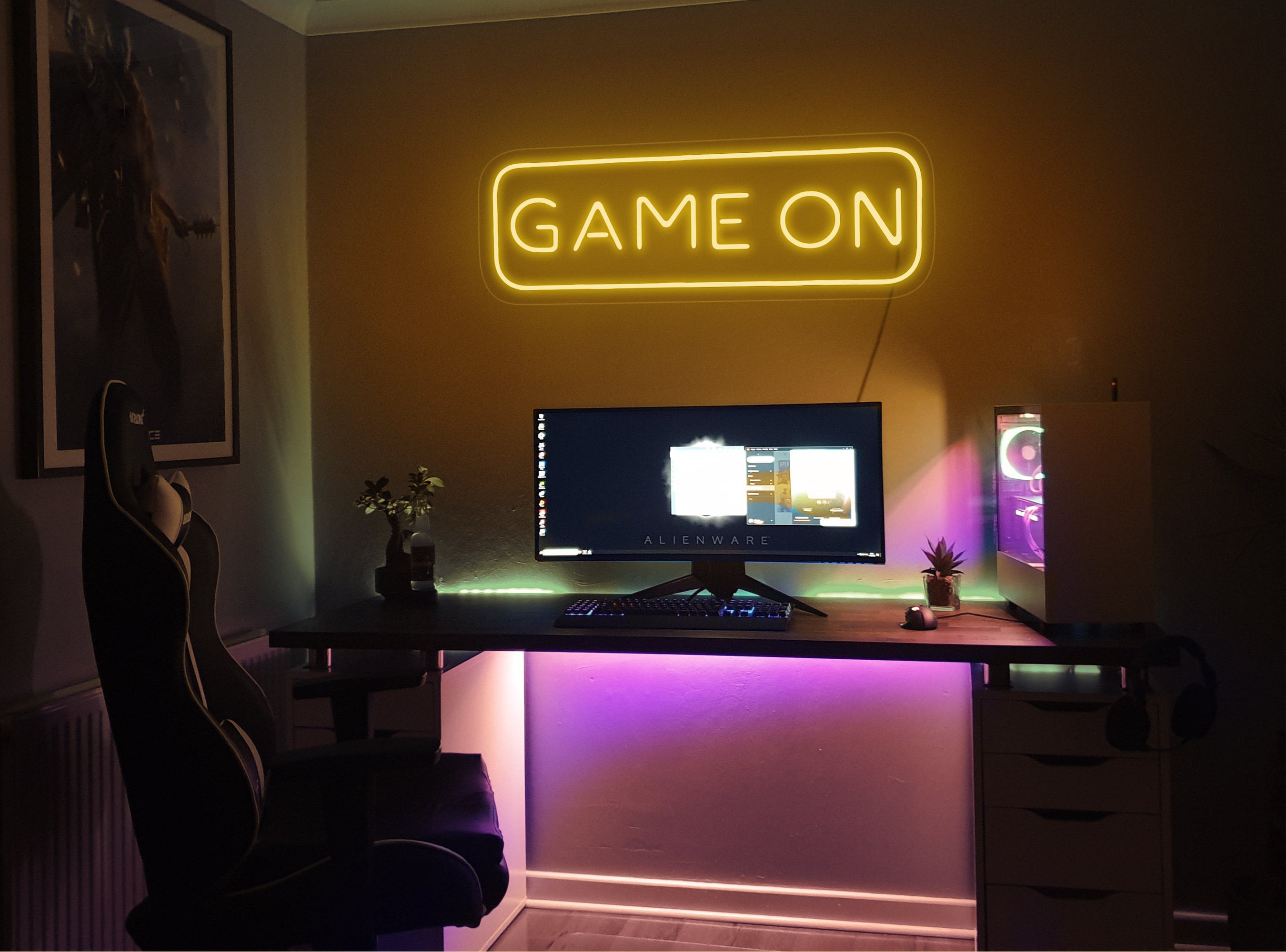 Game on Neon Signgame on Neon Lightgame on Room Decorgame - Etsy