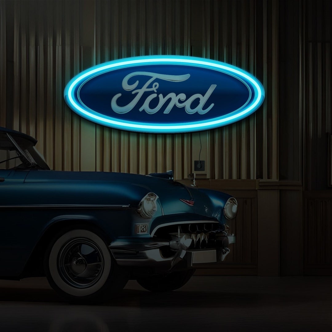 Ford Neon Light Sign, Ford Logo Led Sign, Ford Garage Sign, Ford Garage ...