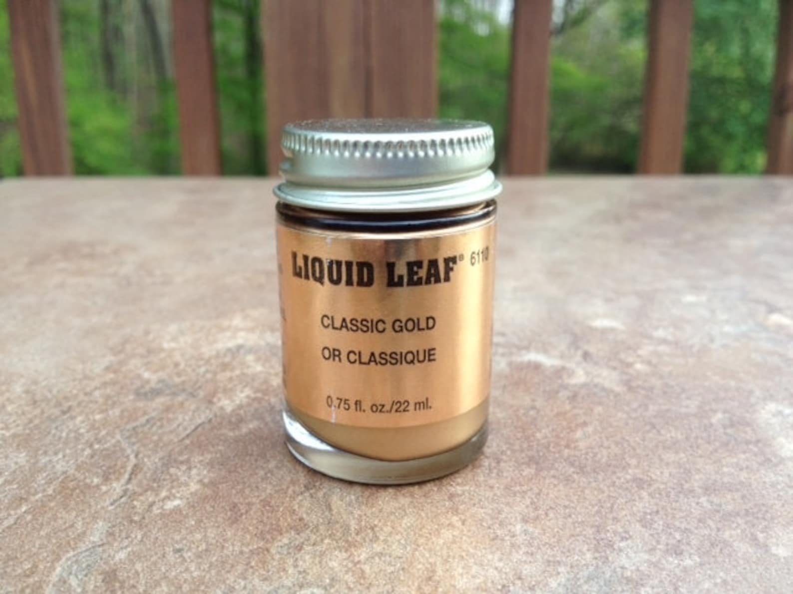 LIQUID LEAF Classic Gold .75oz 6110 One-step Metallic Leafing Finish ...