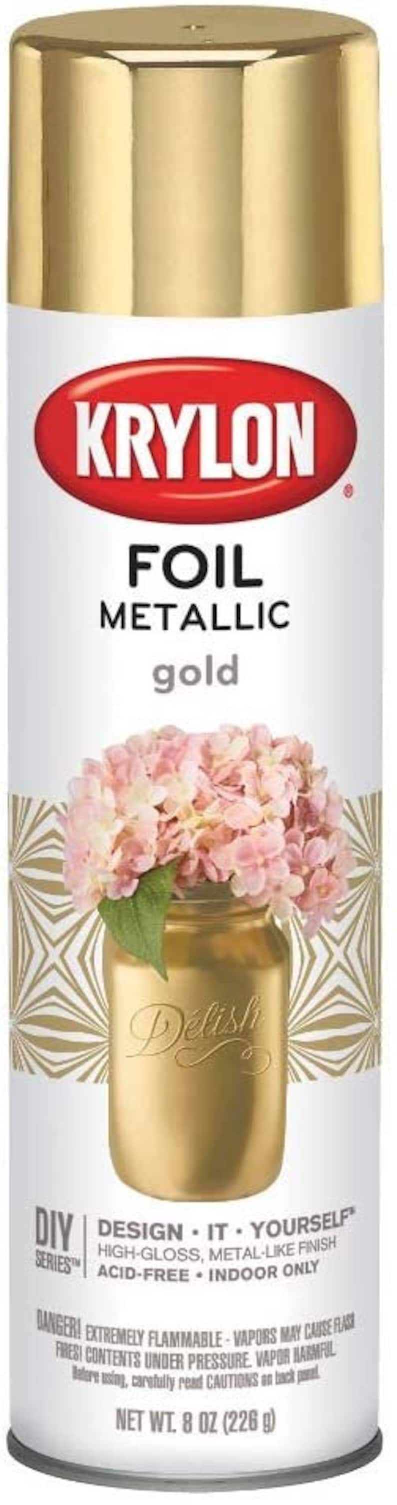 Krylon Gold Foil Premium Metallic Spray Paint Resembles Actual Plating ...