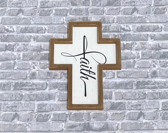 Faith Rustic Wood Framed Mini Religious Sign - Etsy