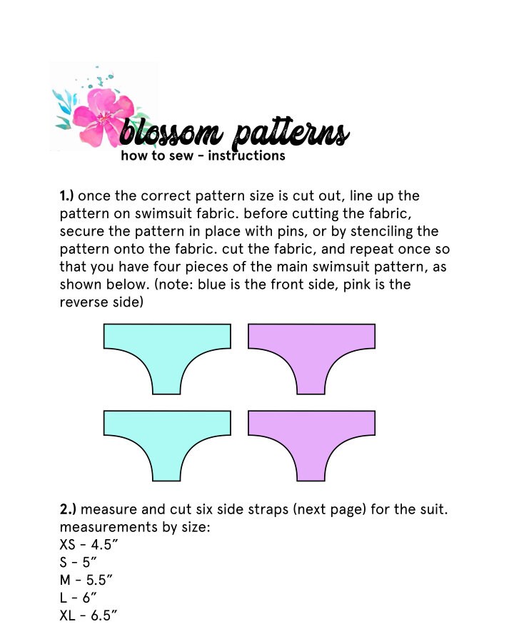 Womens Bikini Bottoms Sewing Pattern PDF How to Instructions ...