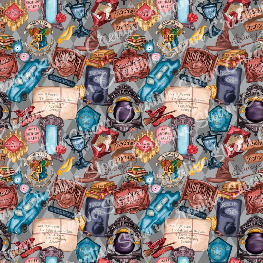 Classic Wizard Scrapbook Seamless Pattern Digital Paper - Etsy