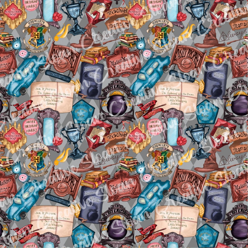 Classic Wizard Scrapbook Seamless Pattern Digital Paper - Etsy