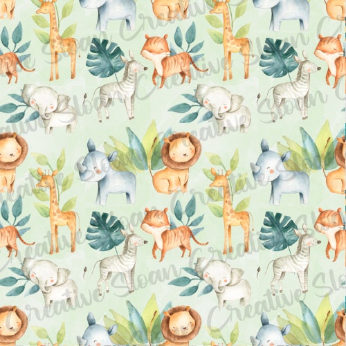 Farm Seamless Pattern Farm Animal Digital Paper Kids Paper - Etsy