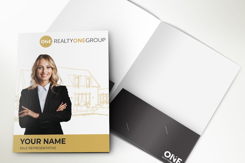 Realty One Group Presentation Folder Velvet Laminating With Your Logo ...