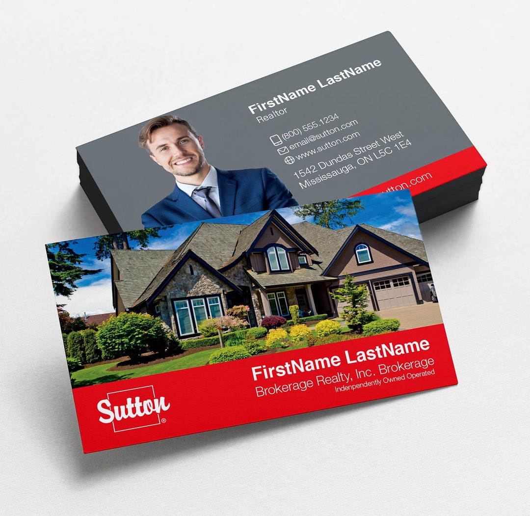 Sutton Business Cards | Business Cards Horizontal Soft Touch Laminated ...